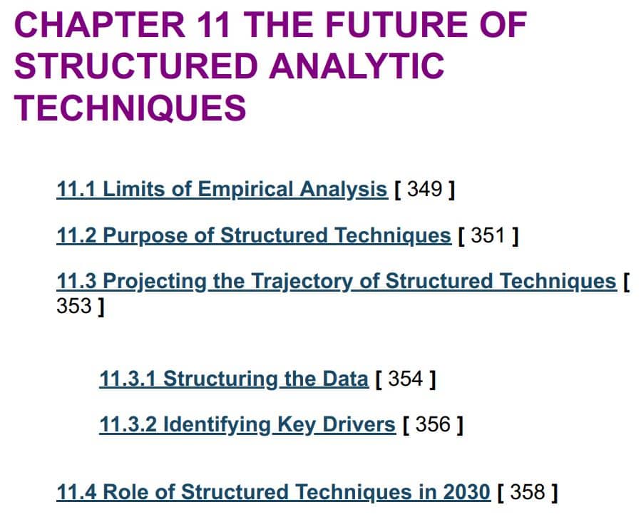 Structured Analytic Techniques For Intelligence Analysis Structured Analytic Techniques For Intelligence Analysis